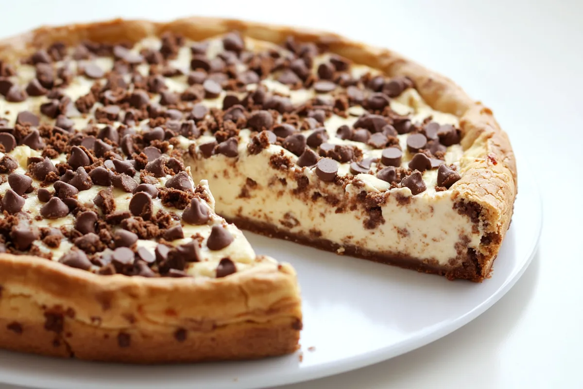 Deep Dish Cookie Dough Cheesecake Pizza: A Dessert Delight